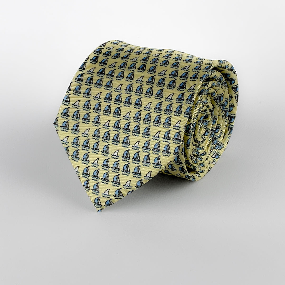 Yellow Fish Pattern Silk Printed Novelty Tie | Knotting Club
